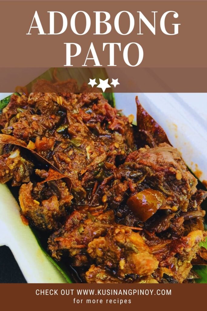 My Adobong Pato Recipe - Kusinang Pinoy